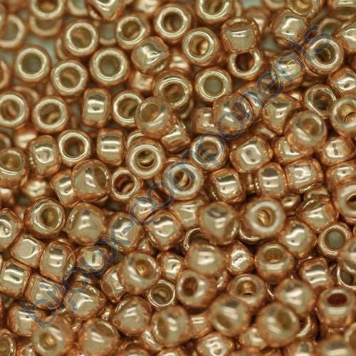 TOHO Round Seed Beads Rocailles, Permanent Finish Galvanized Rose Gold ...