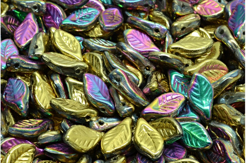 Bay Leaf Beads, Crystal 98549 (00030-98549), Glass, Czech Republic ...