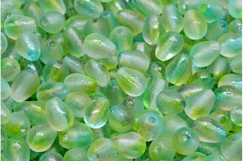 Drop Beads, Crystal Etched 48027 (00030-ETCH-48027), Glass, Czech Repu ...