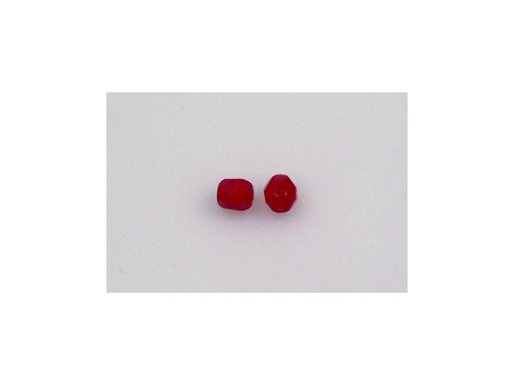 Fire Polished Faceted Beads Round, Opal Red (91250), Bohemia Crystal G ...