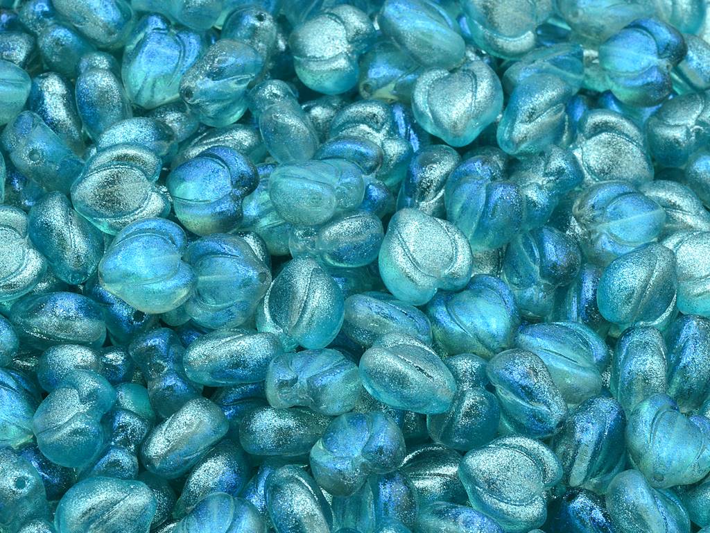 心形花蕾珠，水晶 48803 (00030-48803)，玻璃，捷克共和国 – bcv.glass