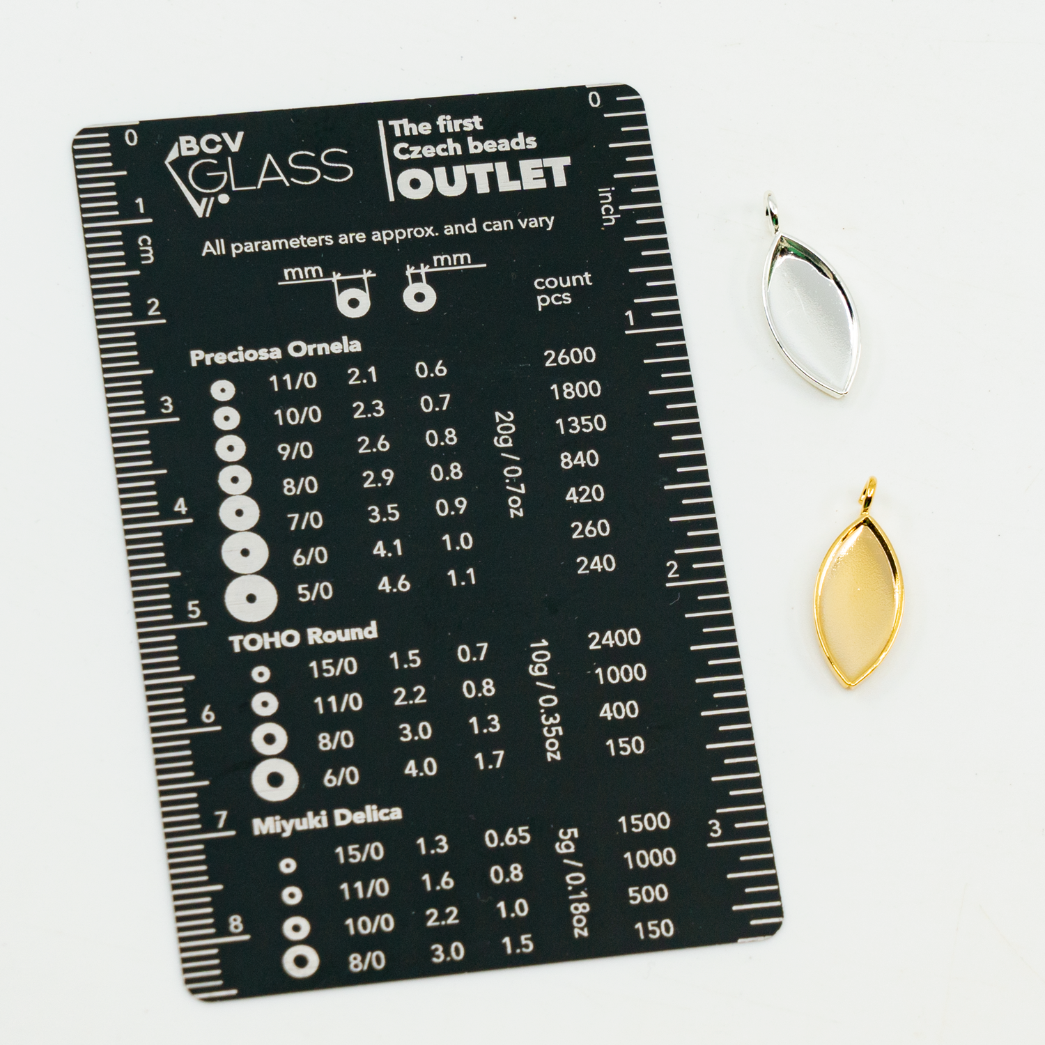 Navette Metal Settings Flat for Stone Glass Crystals with Pendant Loop ...