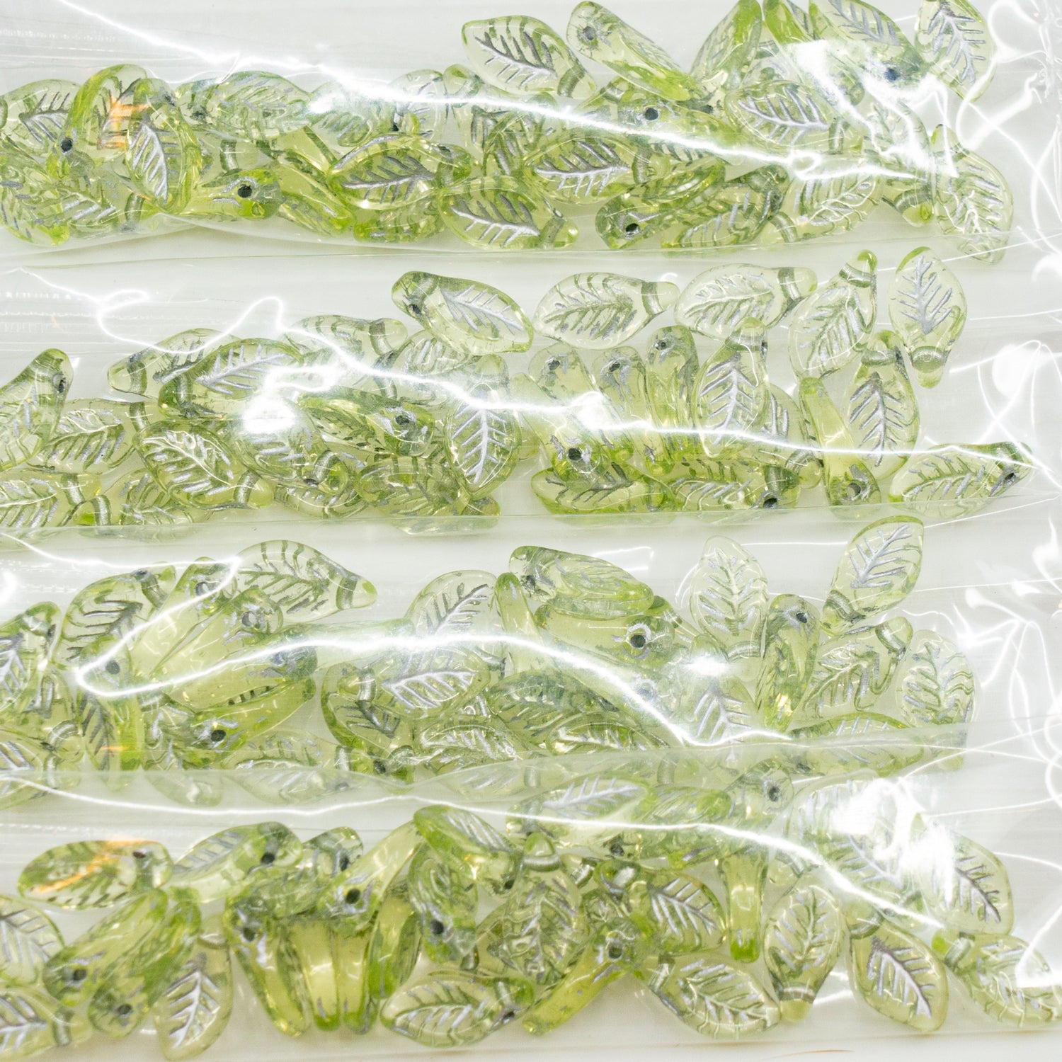 OUTLET 10 grams Bay Leaf Beads, 6 x 12 mm, Yellow Silver Lined(80130-5 ...