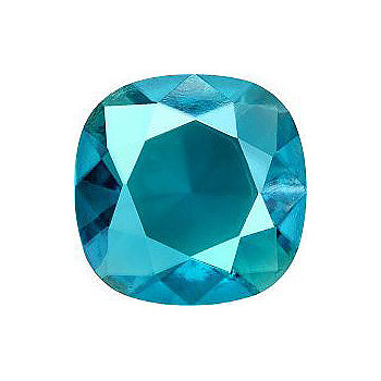 Rounded Square Faceted Pointed Back (Doublets) Crystal Glass Stone, Aq ...