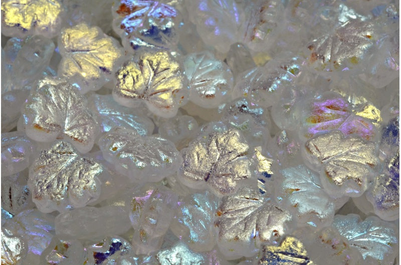 Maple Leaf Beads, Crystal Etched Ab Full (2X Side) (00030-ETCH-28703 ...