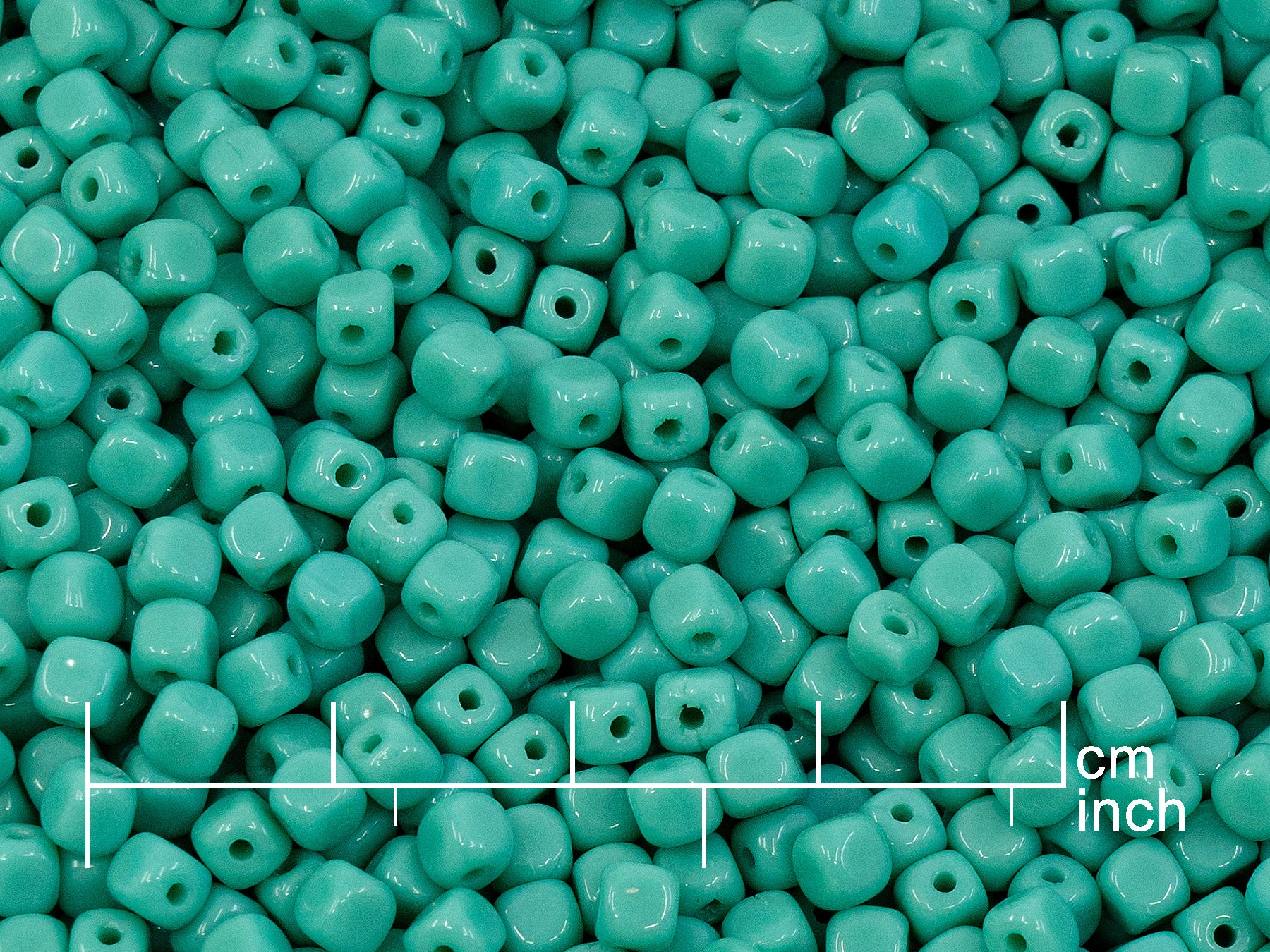 OUTLET 250g Cube Beads, 4 x 4 mm, Turquoise (111-59008-04x04-63130 ...