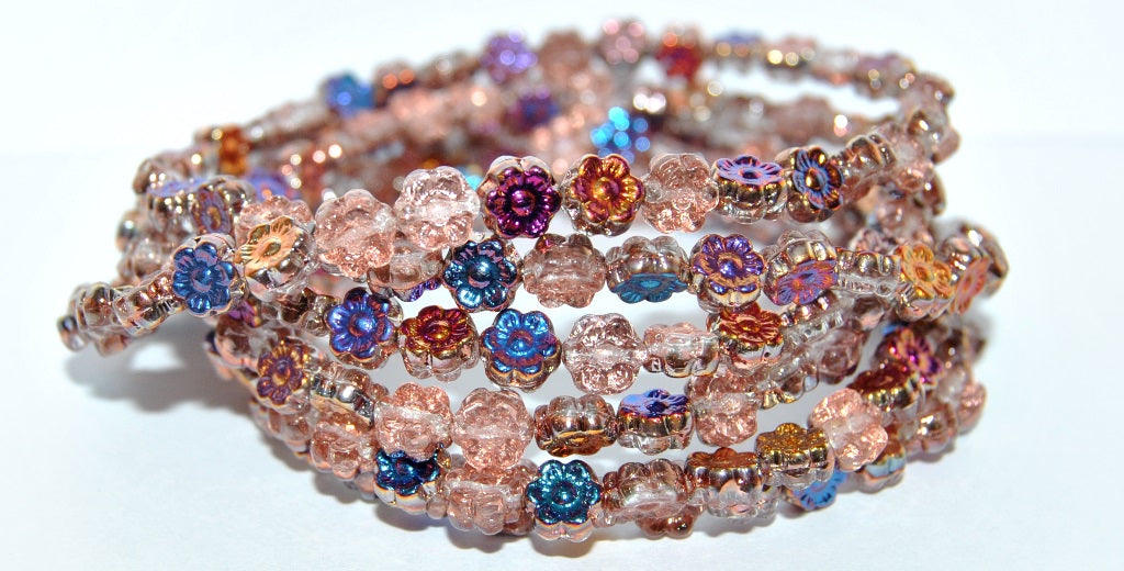 Hawaii Flower Pressed Glass Beads, Crystal 29500 (30 29500), Glass, Cz ...
