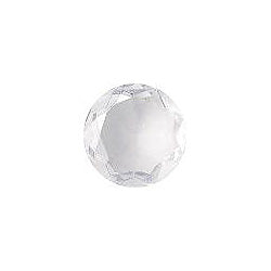 Round Faceted Pointed Back (Doublets) Crystal Glass Stone, White 12 Mi ...