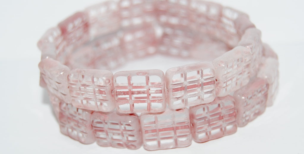 Table Cut Rectangle Beads With Grating, (Lava Glass 8A), Glass, Czech ...