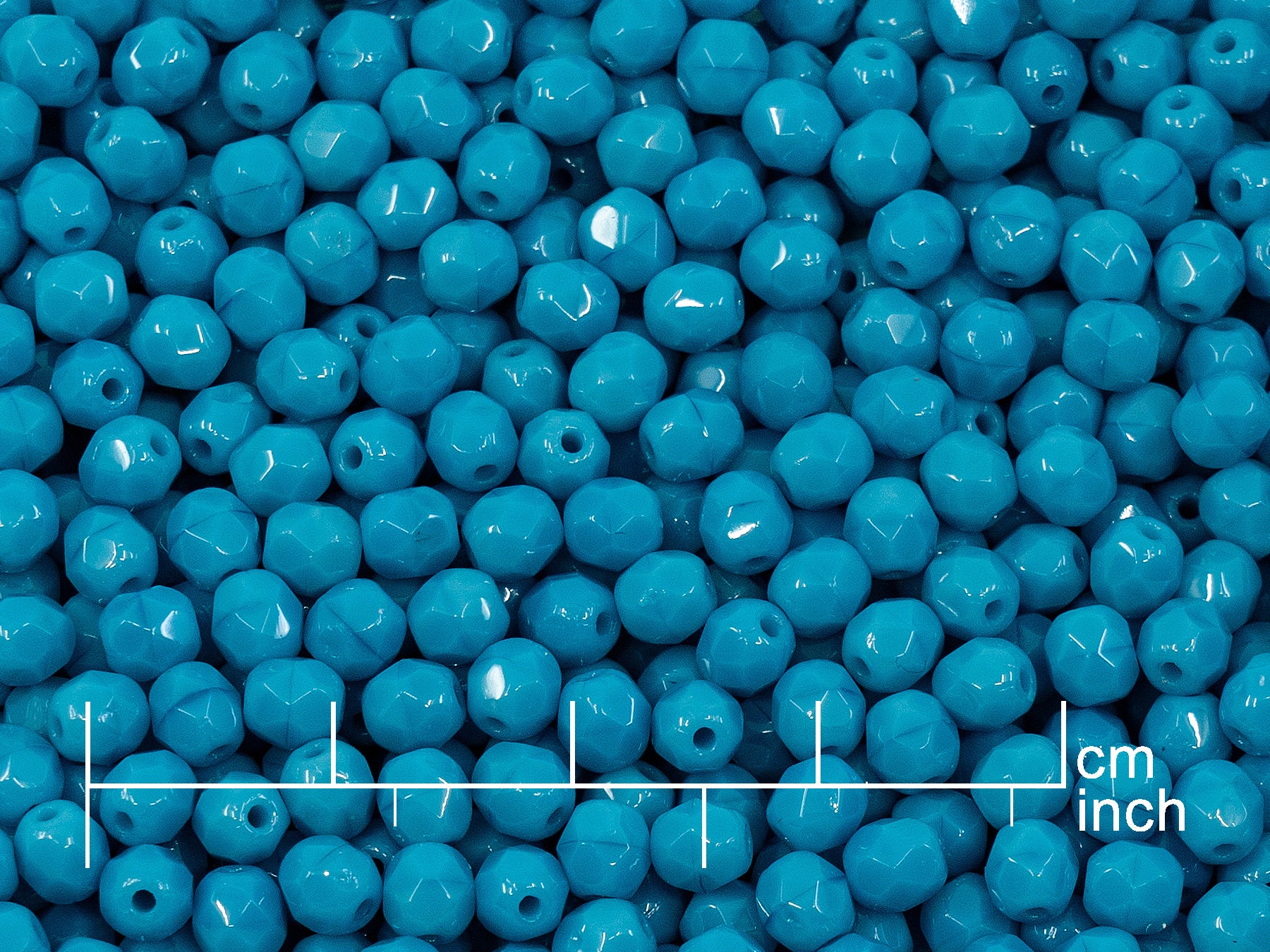 OUTLET 250g Fire Polished Round Faceted Beads, 4 mm, Blue (151-19001-0 ...