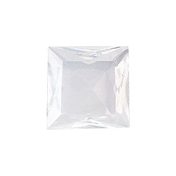 Square Faceted Pointed Back (Doublets) Crystal Glass Stone, White 12 M ...