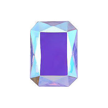 Octagon Faceted Pointed Back (Doublets) Crystal Glass Stone, Violet 2 ...