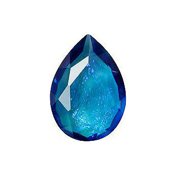 Pear Faceted Pointed Back (Doublets) Crystal Glass Stone, Aqua Blue 11 ...