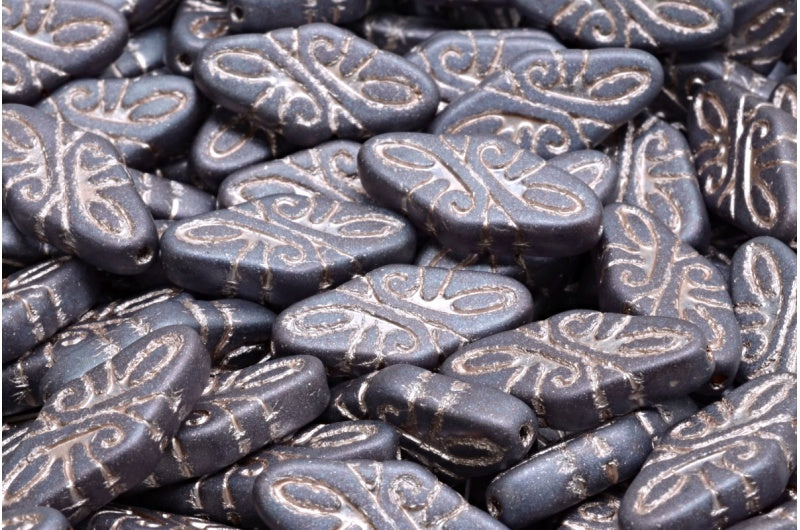 Arabesque Beads, Transparent Light Amethyst Matte Nebula Copper Lined ...