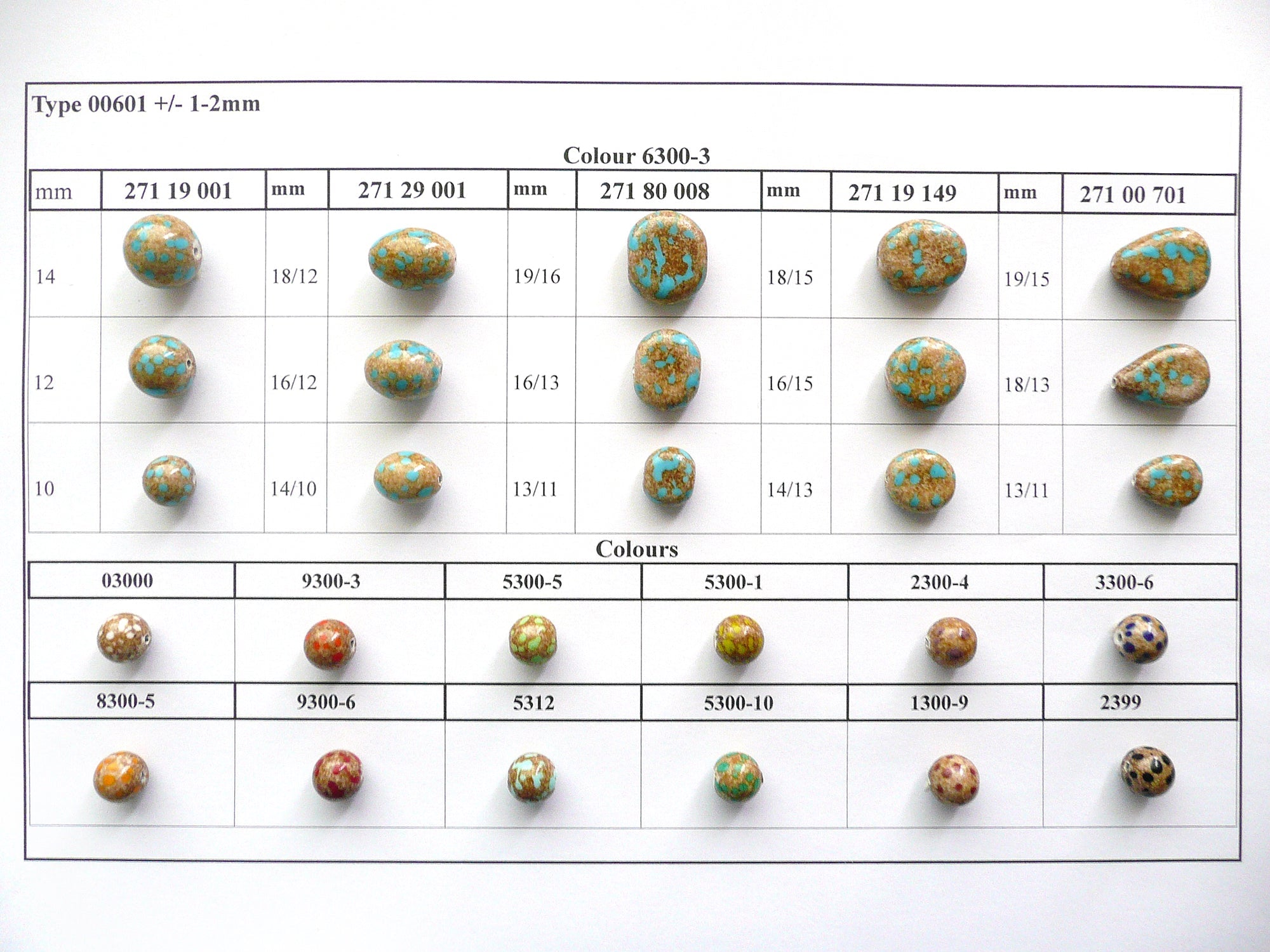 30 pcs Lampwork Beads 601 / Round (271-19-001), Handmade, Preciosa Gla ...