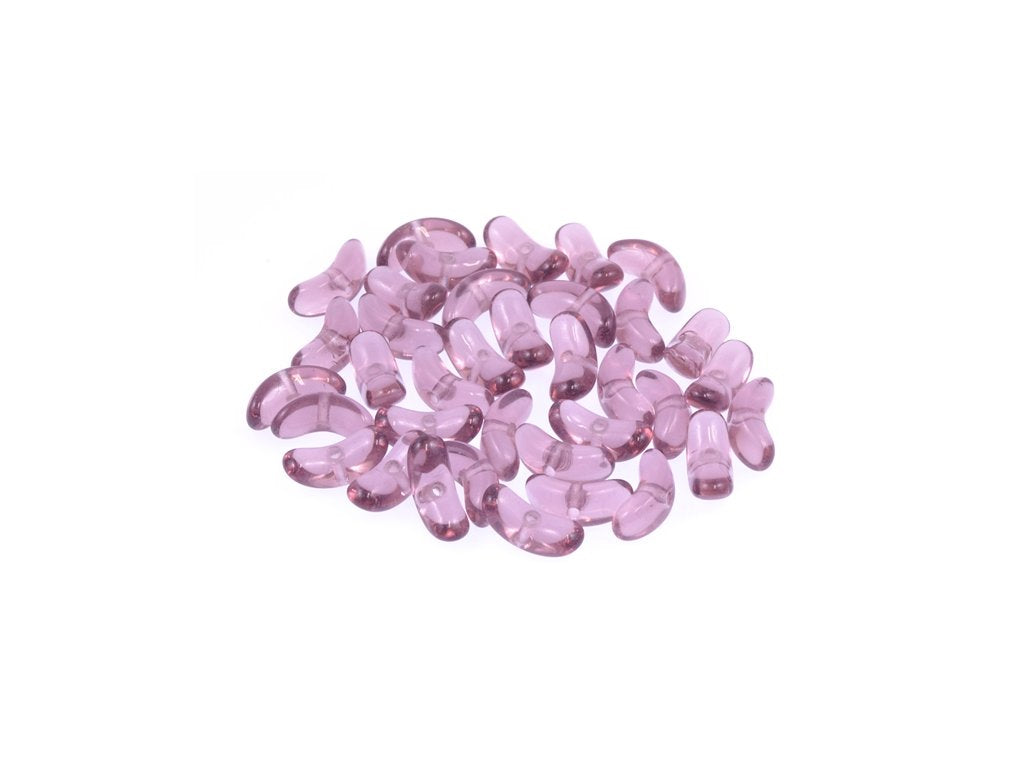 Pressed Beads Banana Transparent Light Amethyst Glass Czech Republic ...