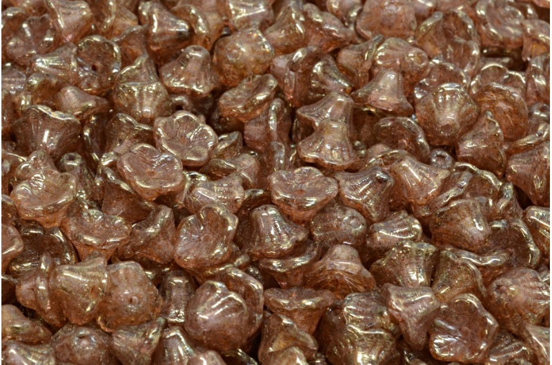 Bell Flower Cup Beads, Crystal Senegal Violet (00030-15695), Glass, Cz ...