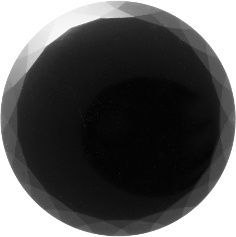 Round Faceted Flat Back Crystal Glass Stone, Black 1 Opaque (23980), C ...