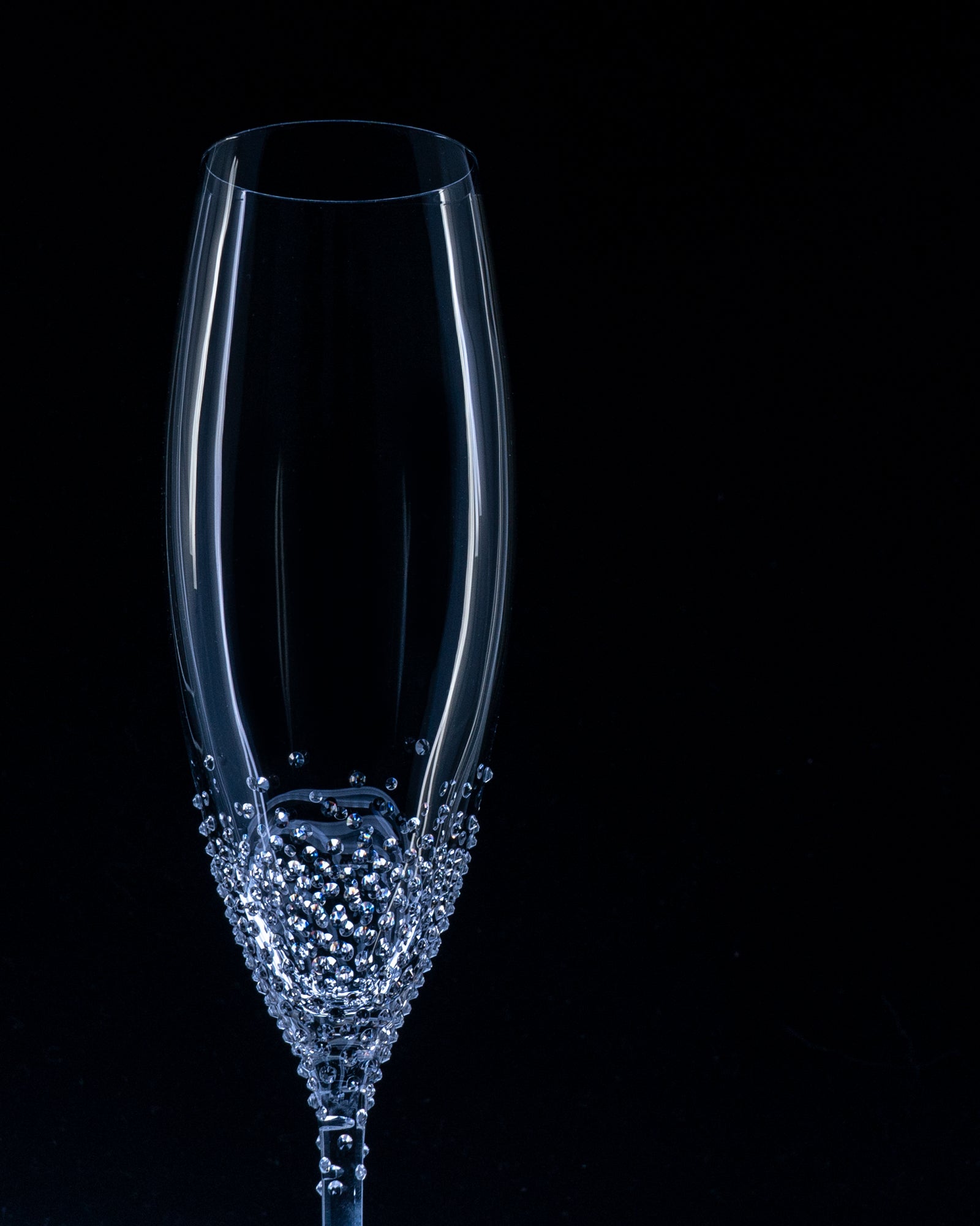 Czech Bohemian Champagne Glass decorated with Swarovski Crystals 220ml ...