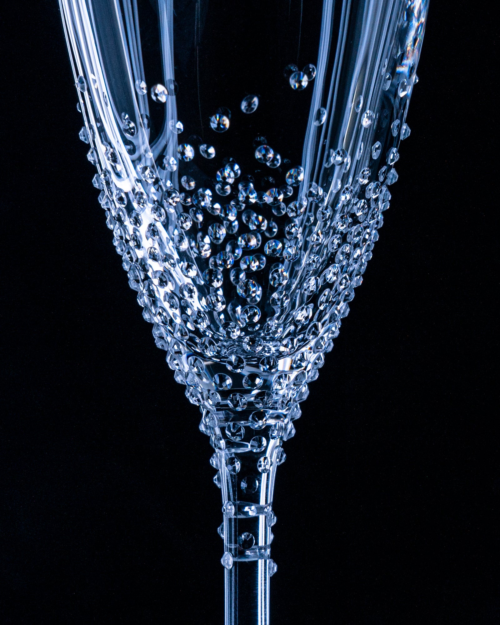 Czech Bohemian Champagne Glass decorated with Swarovski Crystals 220ml ...