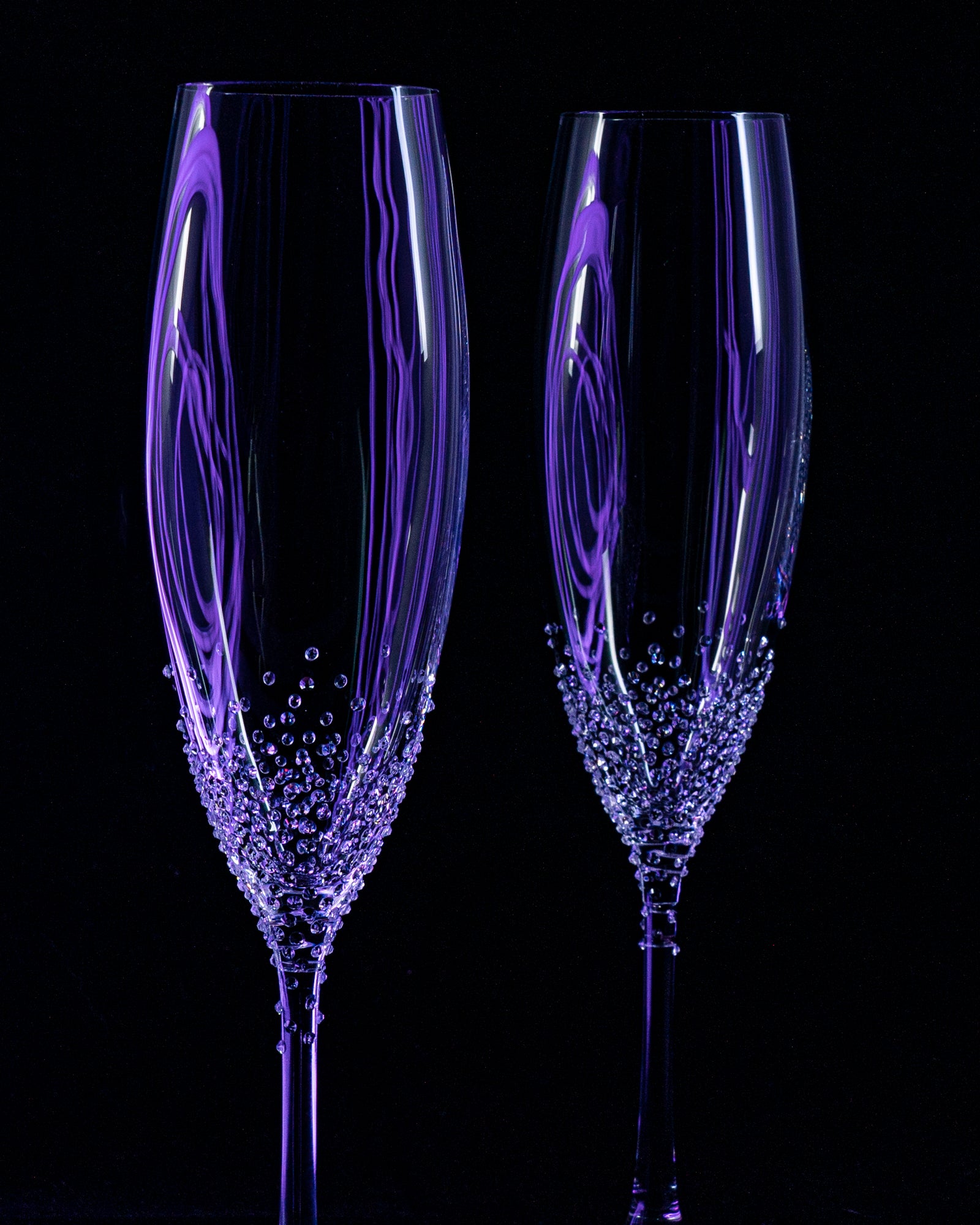 Czech Bohemian Champagne Glass decorated with Swarovski Crystals 220ml ...