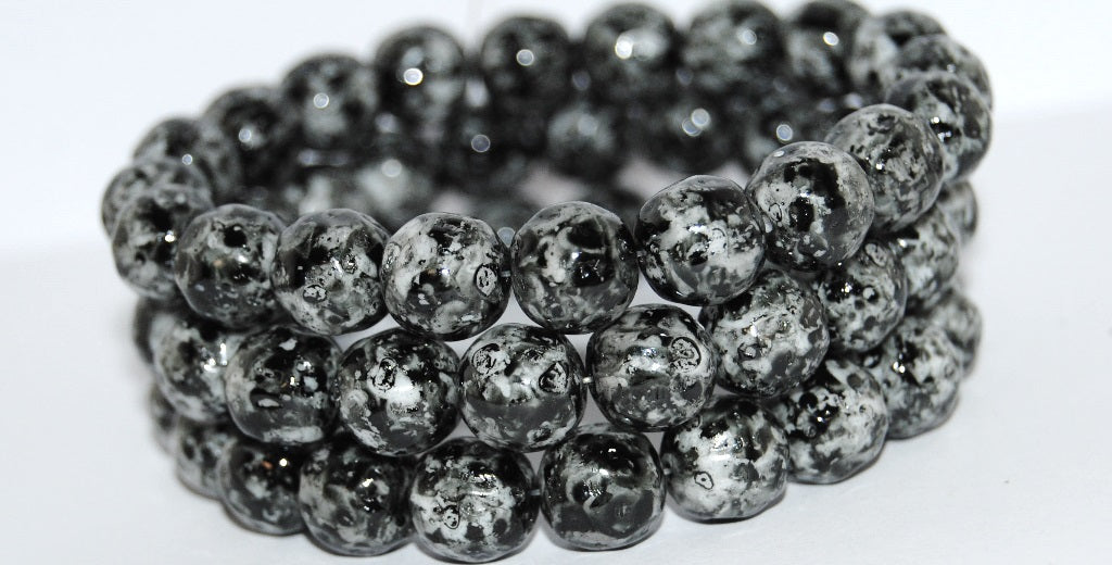 Round Pressed Glass Beads Orange Fruit, Lava Glass Black (LAVA-GLASS-B ...